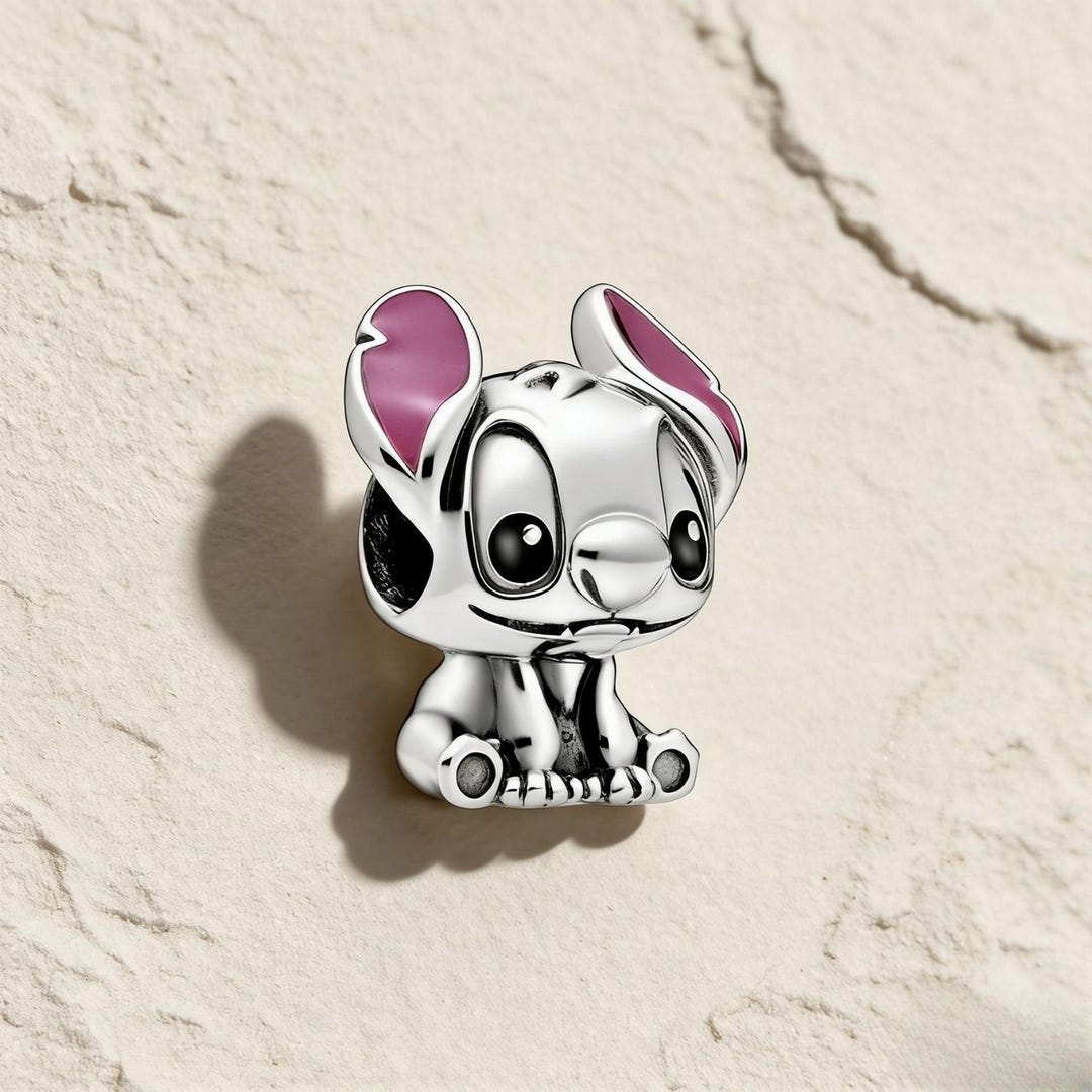 Lilo and Stitch Charm,925 Sterling Silver Charm,handmade Silver Bead ...