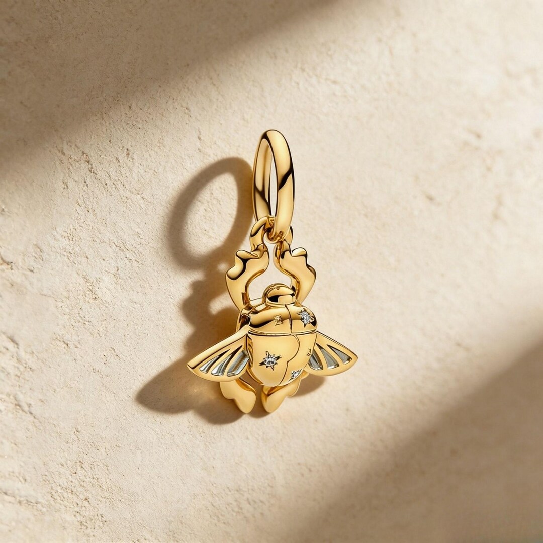 Aladdin Scarab Beetle Dangle Charm,,925 Sterling Silver Charm,handmade ...