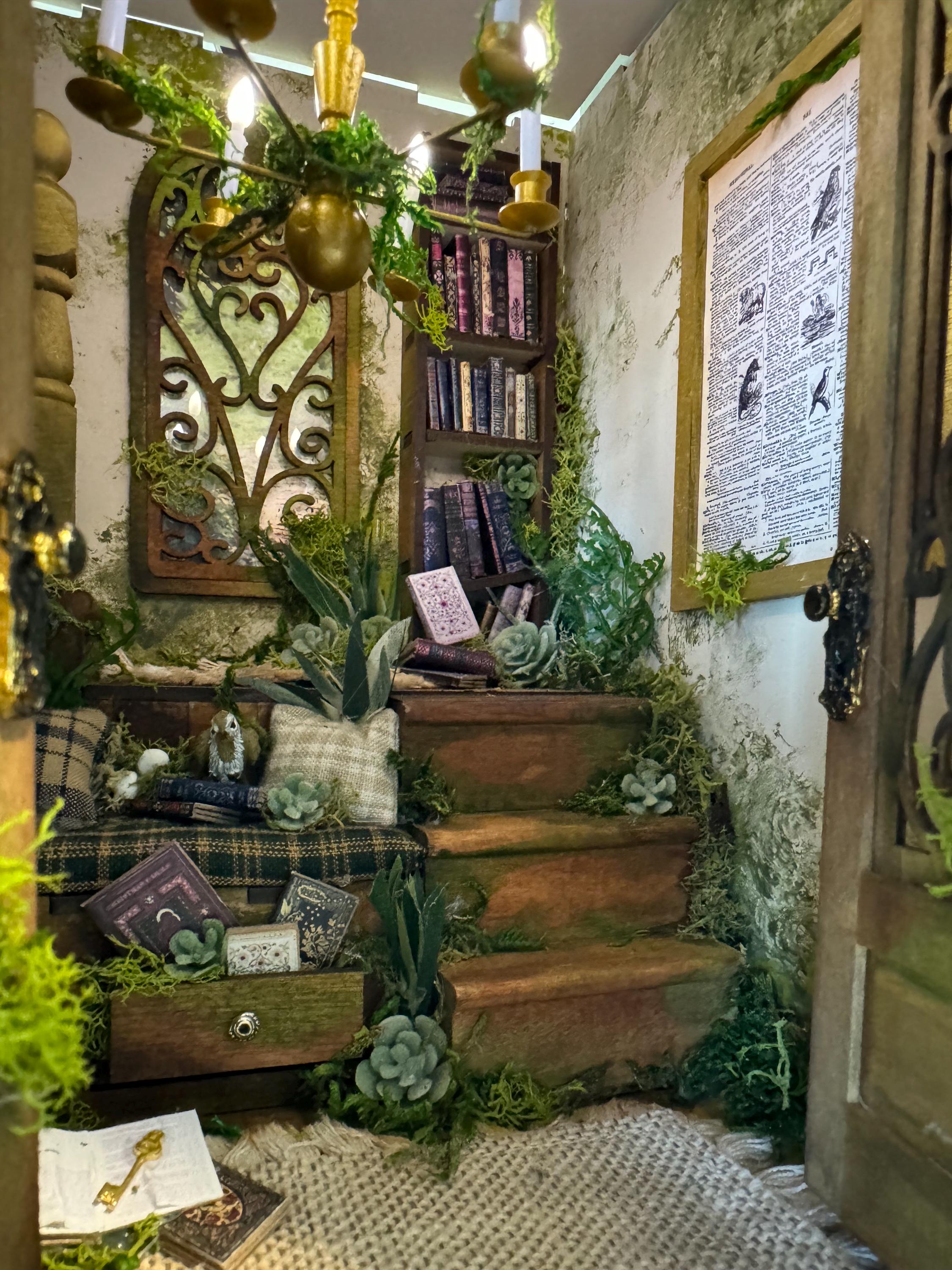Book Nook - Mossy Library - Etsy