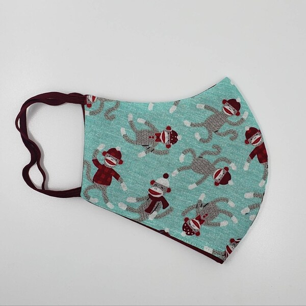 Sock Monkey Face Mask - Etsy