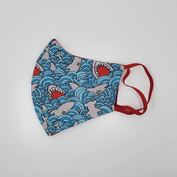 Shark Face Mask - Etsy