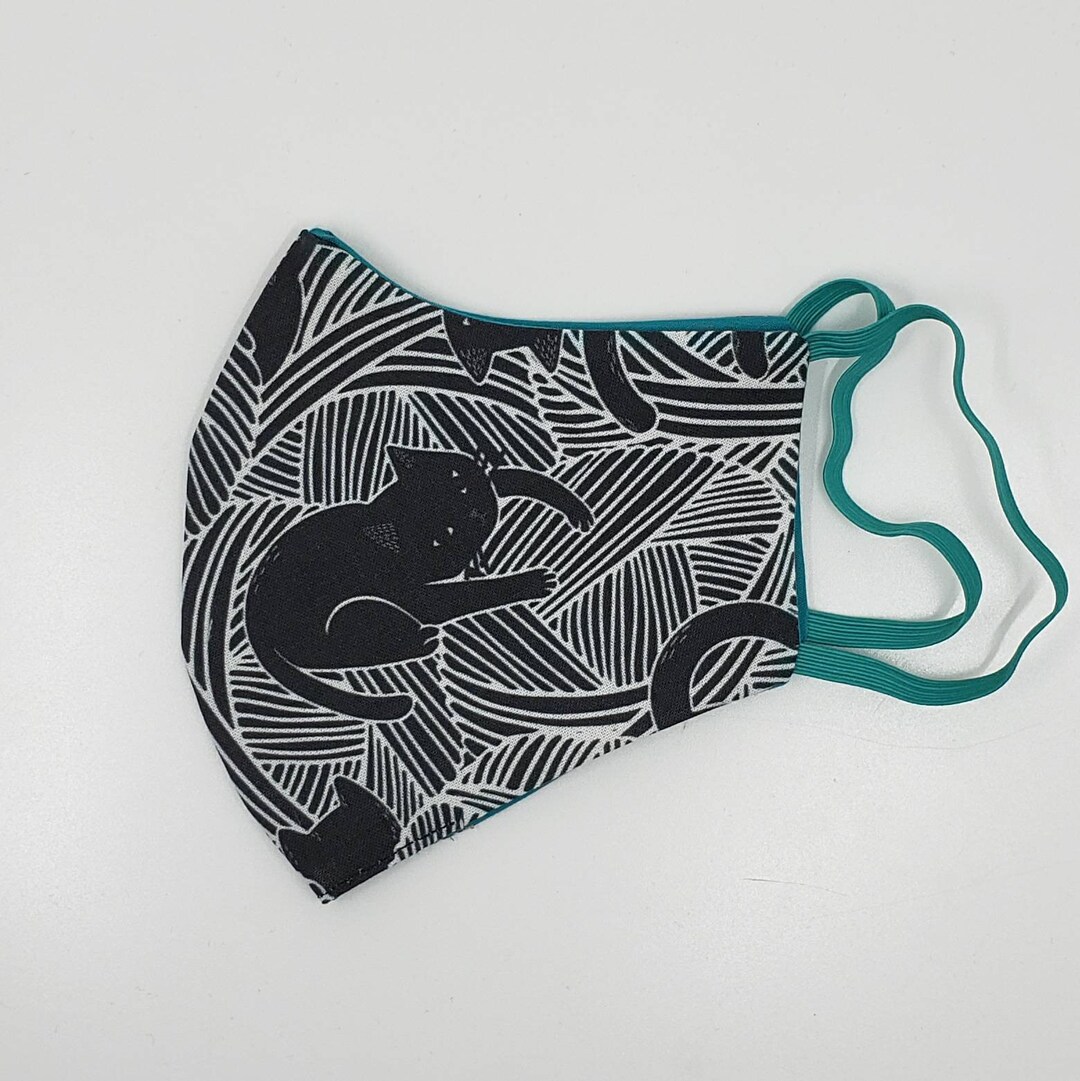 Black Cats e hilo Face Mask, lavable y algodón - Etsy España