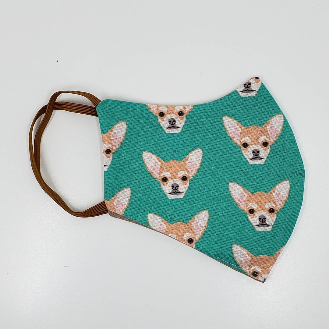 Chihuahua Heads Face Mask, Washable and Cotton - Etsy