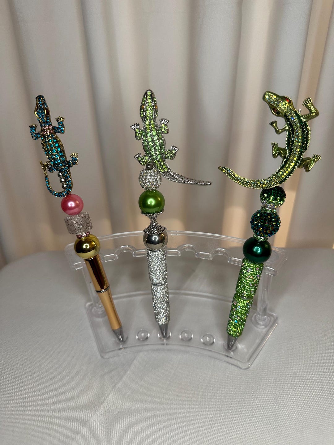 Alligator Beaded Pen: Rhinestone, Crystal Toppers Alligator Sparkle ...