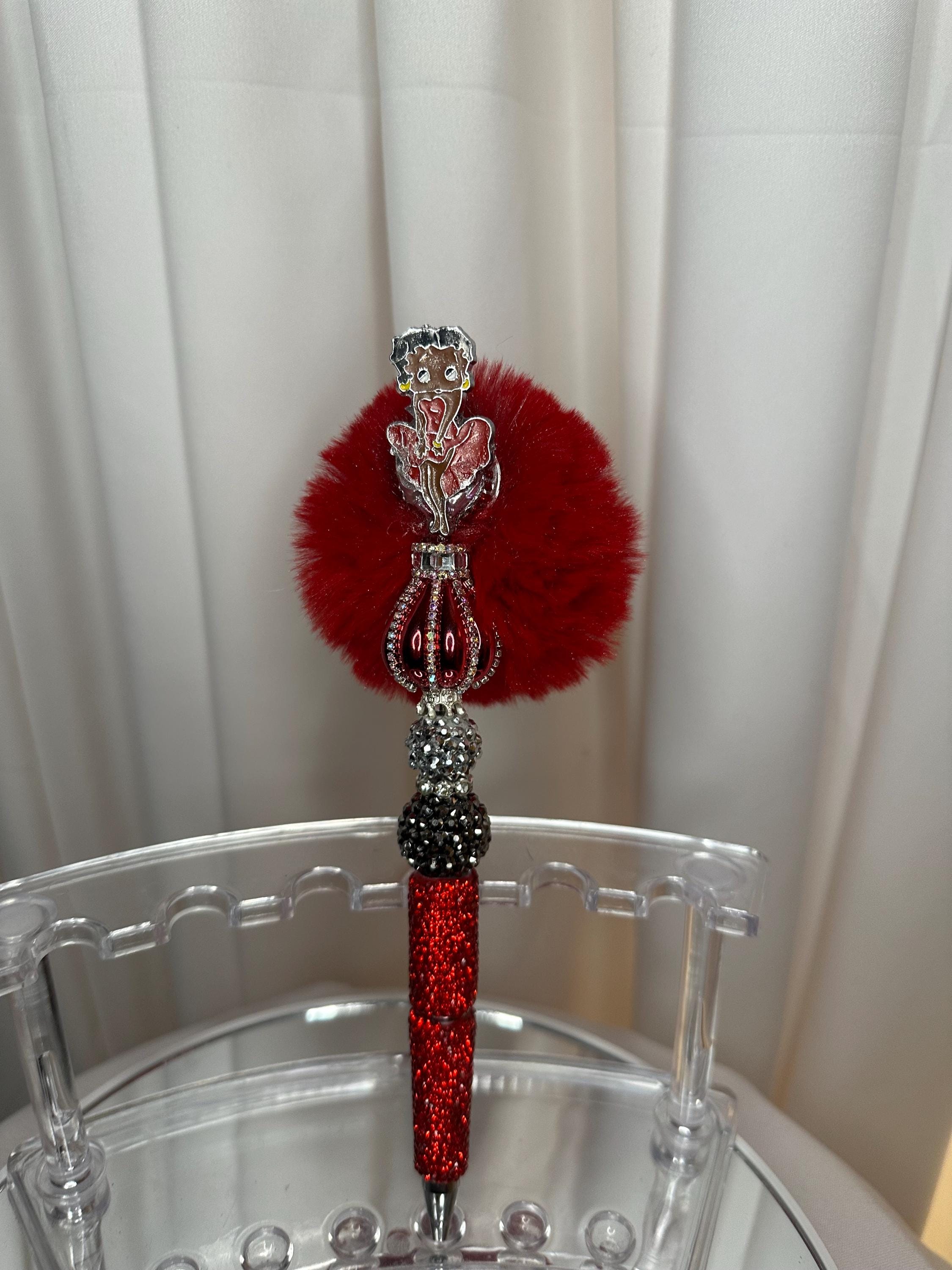 New Classic Lady Beaded Rhinestone Accent Pen, African American Sparkle ...