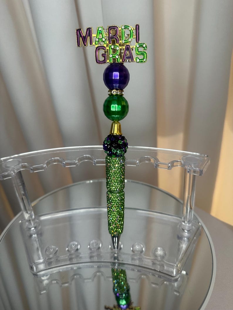 Handcrafted Mardi Gras Beaded Pens - Etsy