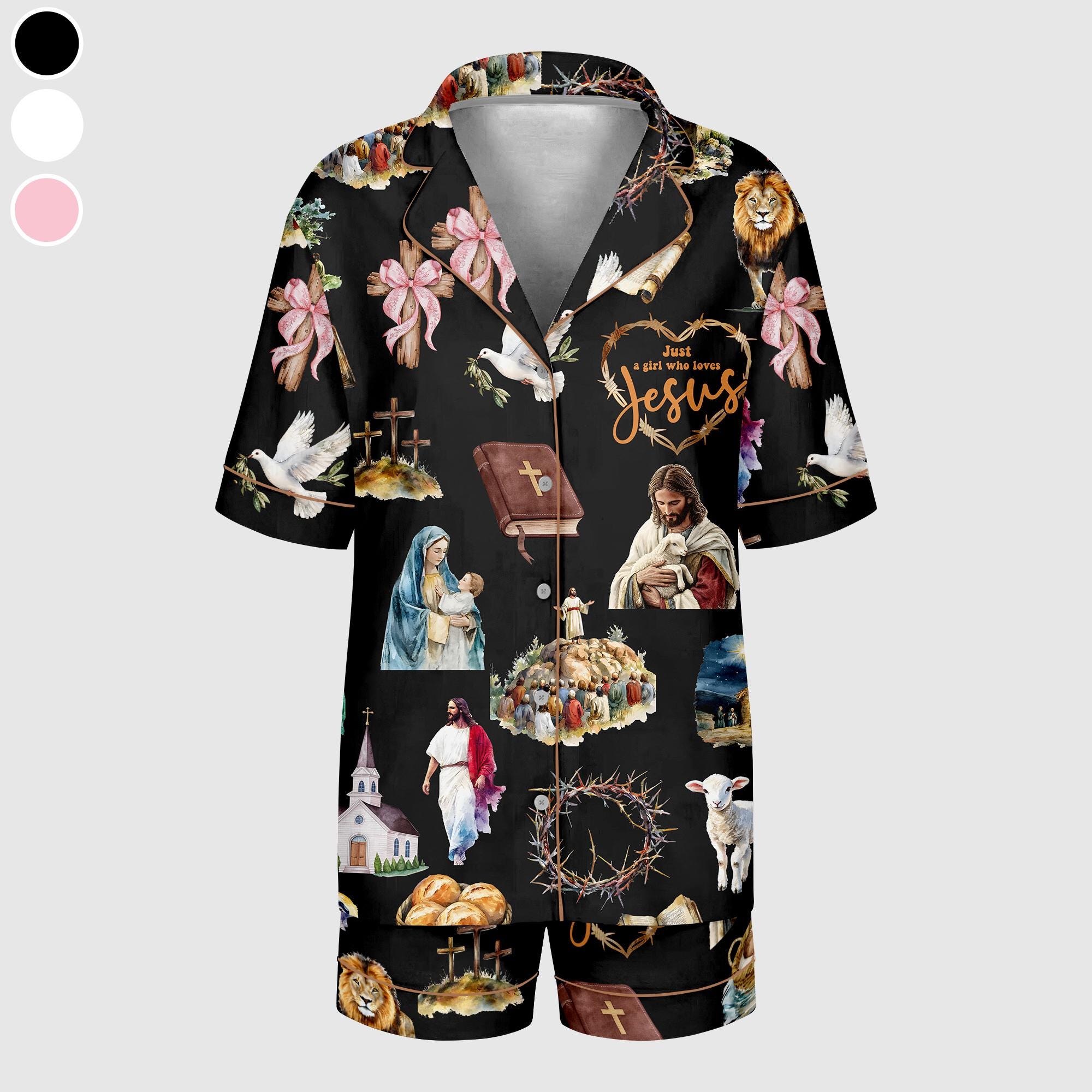 Christian Pajama Set for Women, Faith-inspired Satin Sleepwear ...