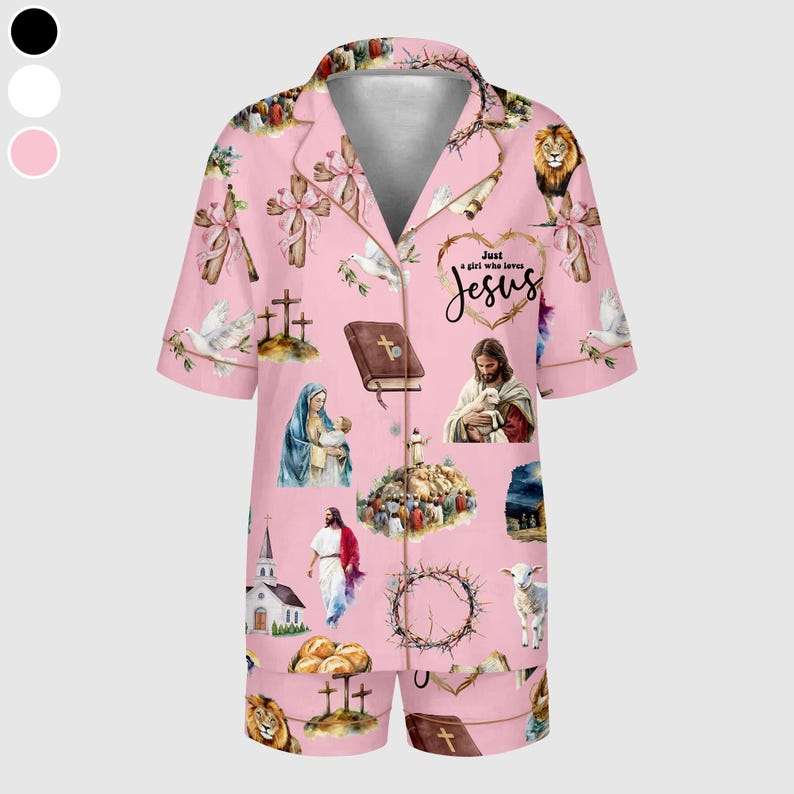 Christian Pajama Set for Women, Faith-inspired Satin Sleepwear ...