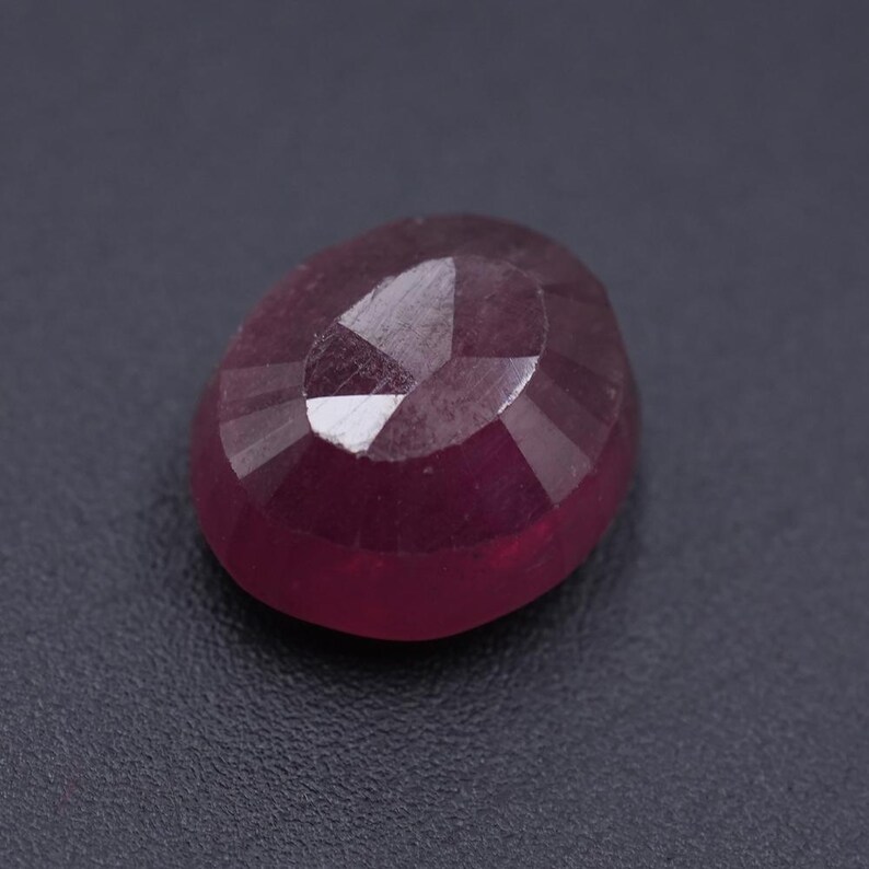 Certified Bangkok Ruby Gemstone | Oval Faceted Red Stone for Jewelry - Etsy