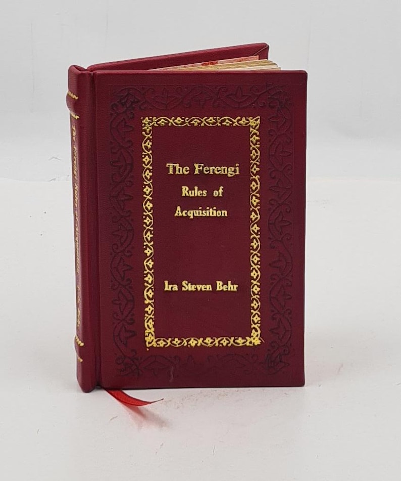 The Ferengi Rules of Acquisition by Ira Steven Behr Rebound Leather ...