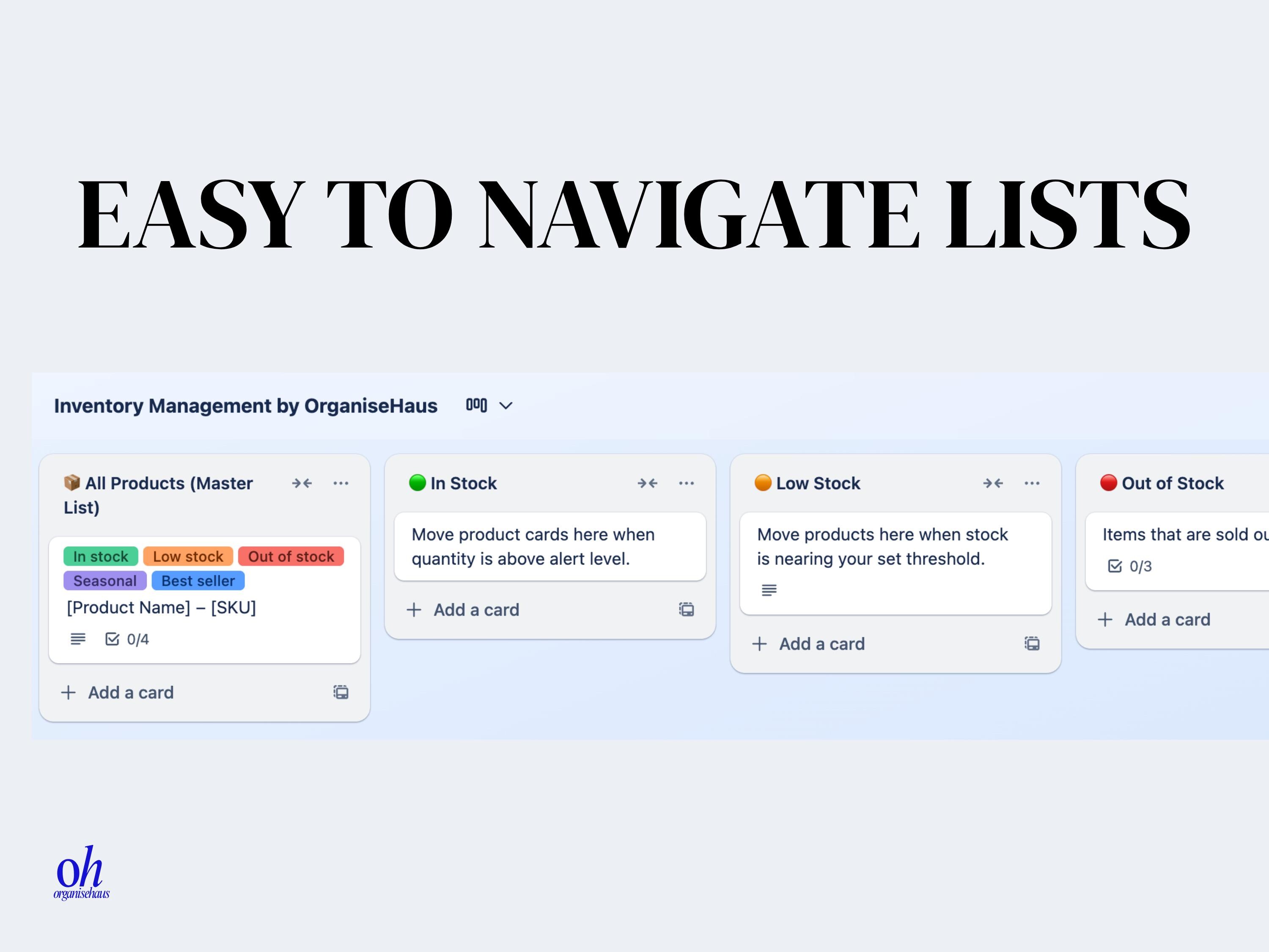 Inventory Management Trello Template | Small Business Stock Tracker ...