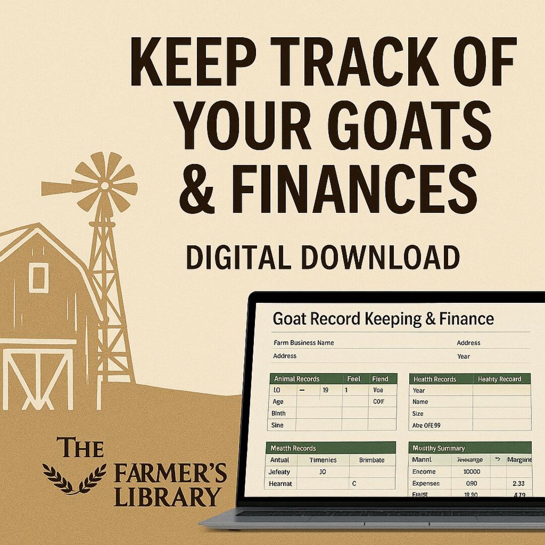 Goat Farm Record & Finance Tracker: Herd Management Spreadsheet ...
