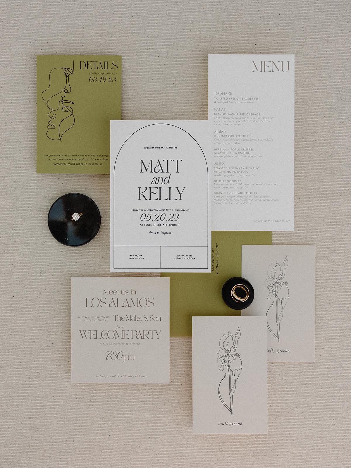 Modern Invitation Suite - Etsy