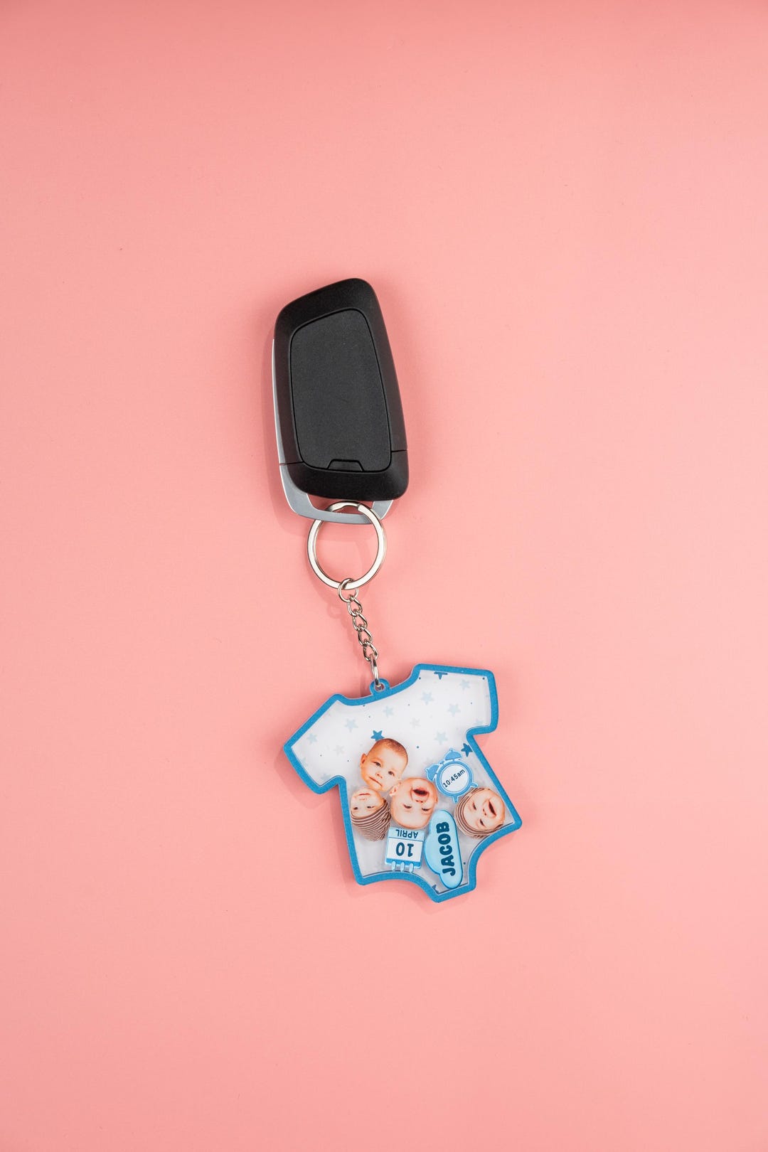 Personalized Baby Photo Acrylic Keychain Shaker, Custom Newborn Picture ...