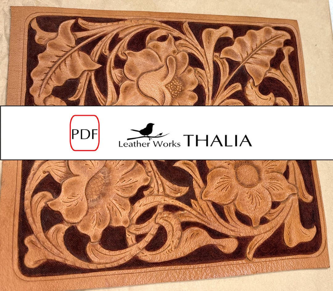 Leather Carving / Tooling Pattern | Scroll Ornament | Unique Three ...