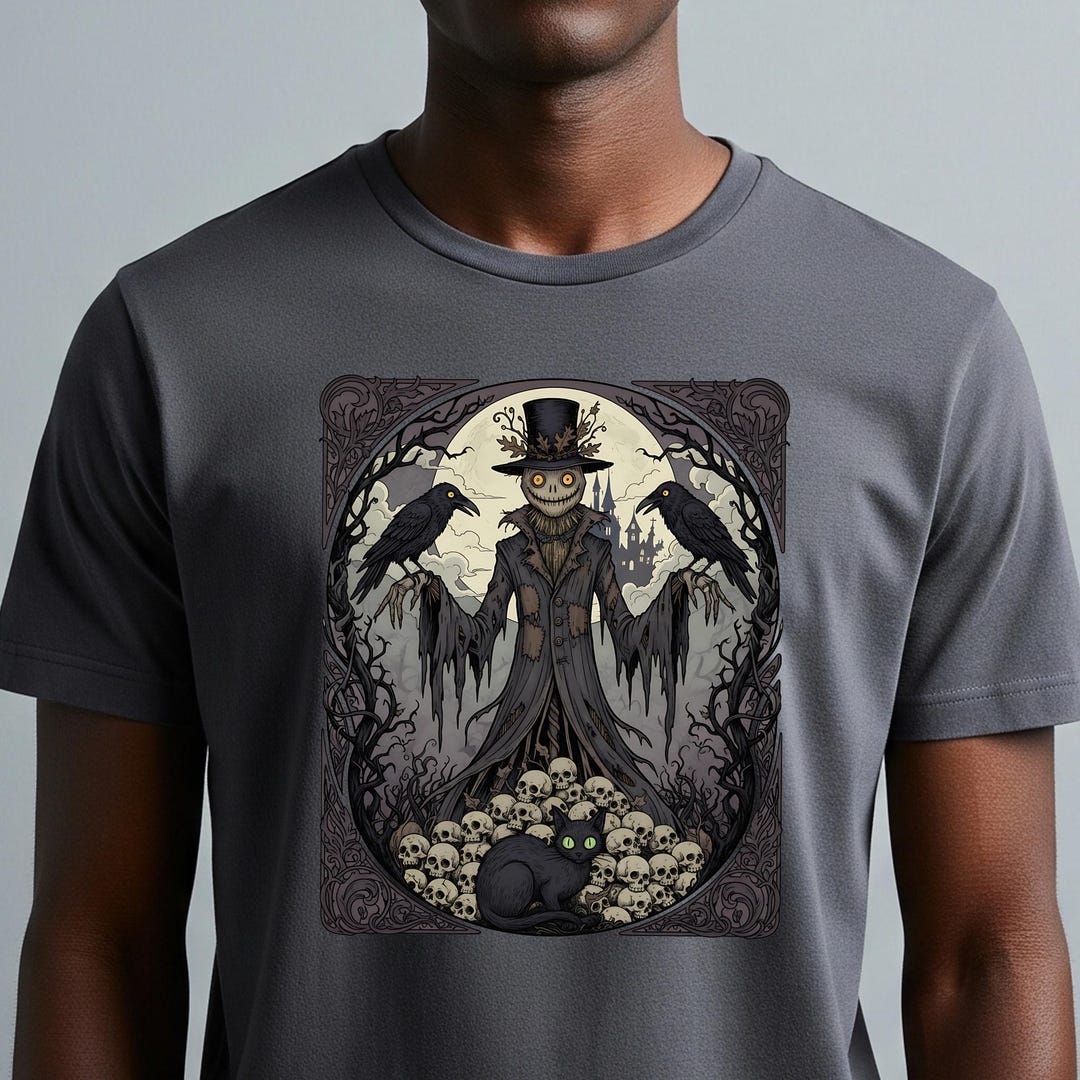 Art Nouveau Scarecrow King, Scarecrow Halloween PNG - Etsy