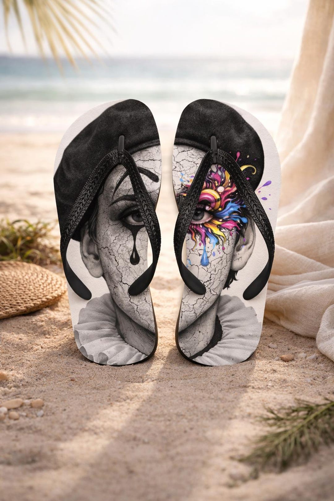 The Fractured Muse Collection – Gothic Art Flip Flops, Surreal Horror ...