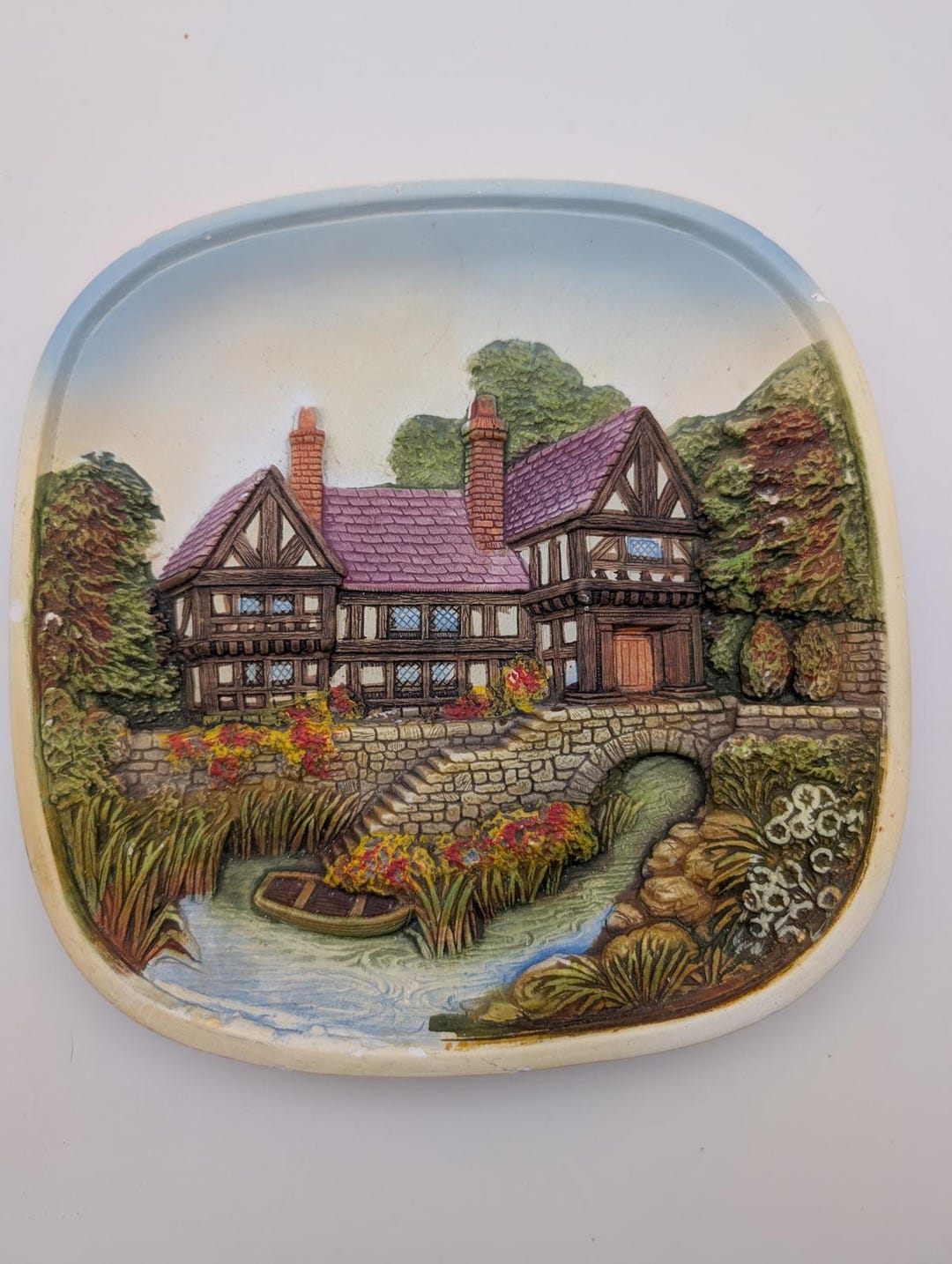 Vintage Legend Products 3D Wall Plate Made in England Hand Painted - Etsy