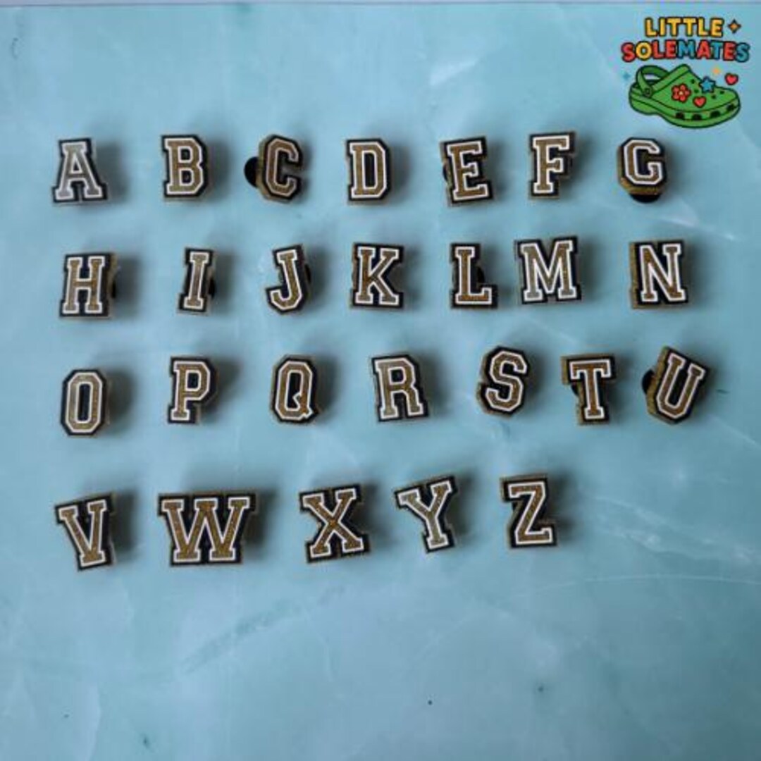 Letter Croc PVC Charms, Croc Jibbitz, PVC Shoe Charms, Alphabet Shoe ...