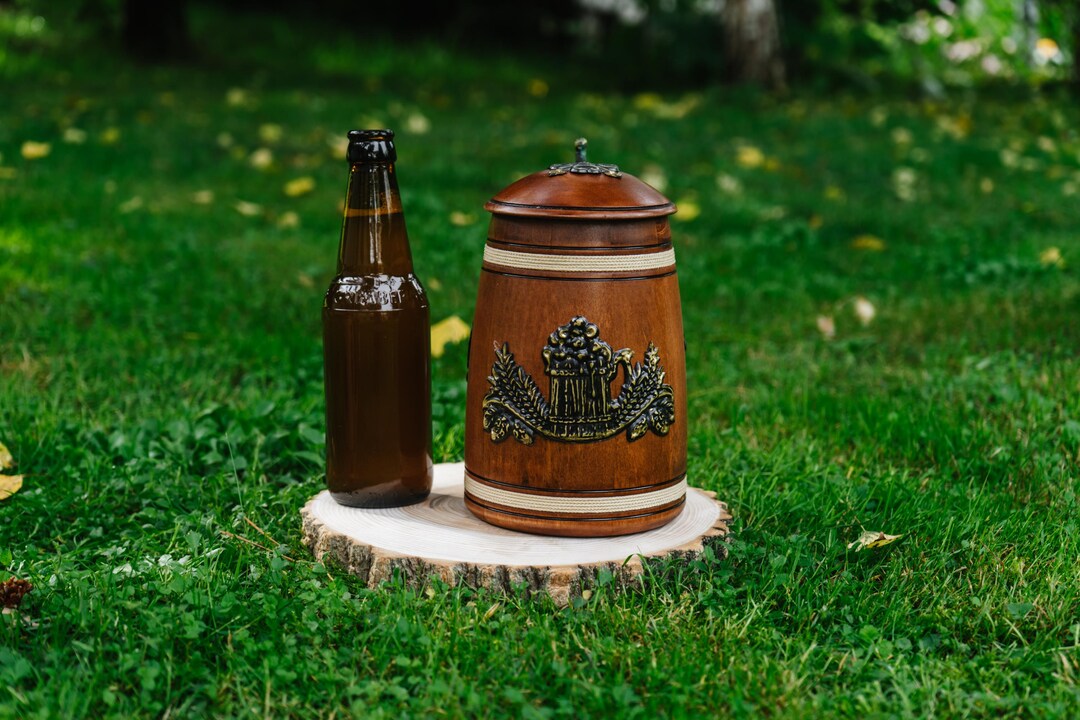 Large Wooden Tankard, Rustic Beer Mug, Mens Tavern Mug, Christmas Gift ...
