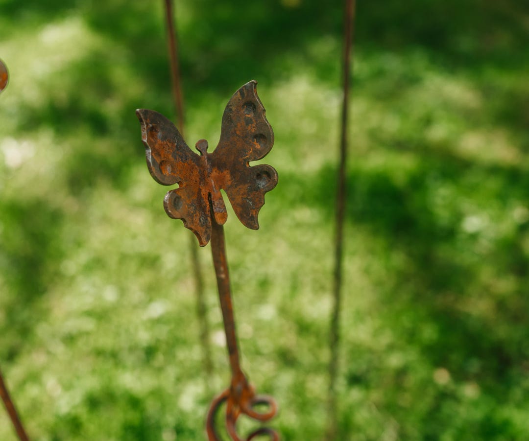 Butterfly Yard Stake, Metal Garden Art, Iron Garden Stake, Outdoor Art ...