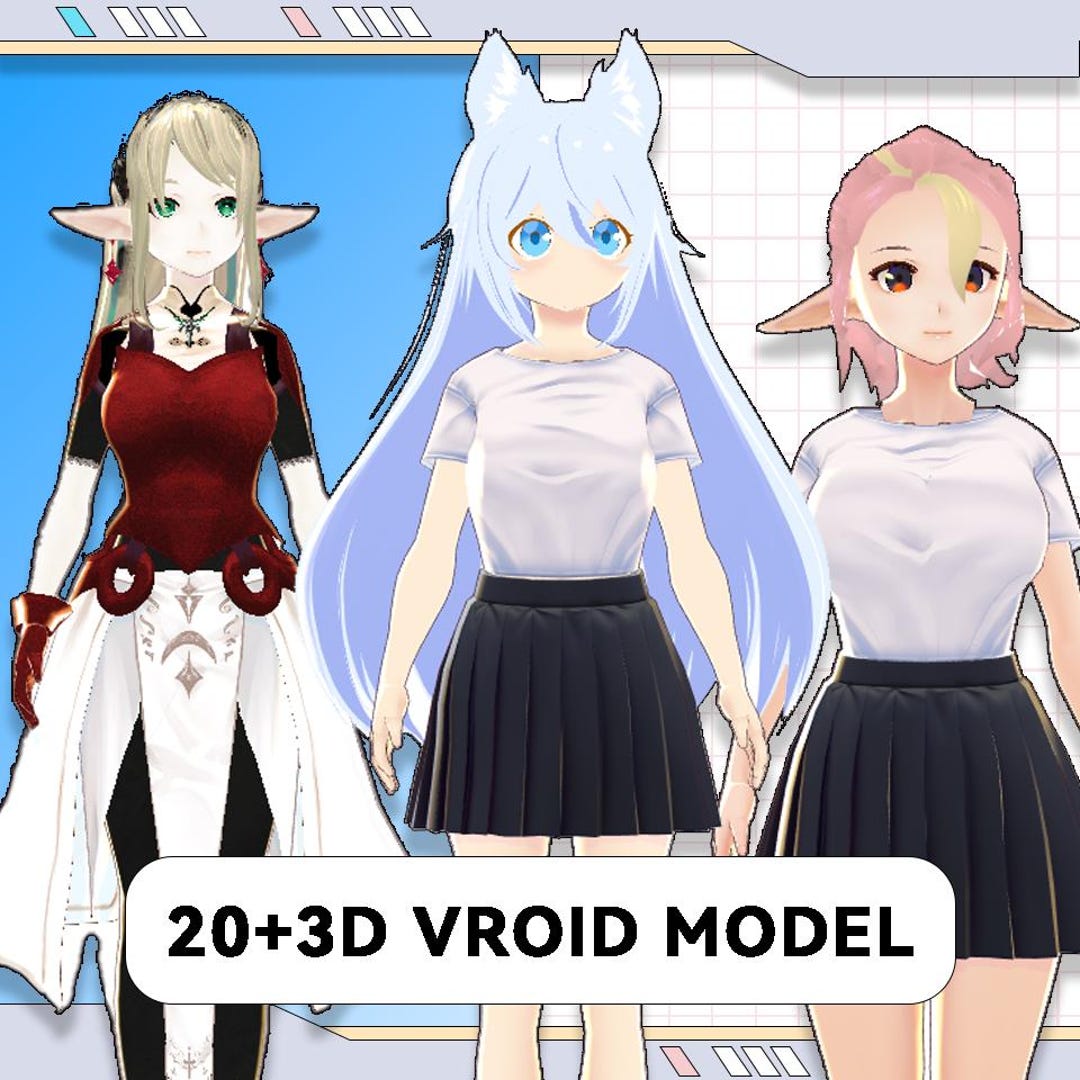 3D Vtuber Vroid Model | Convert 2D Into 3D Vtuber for Streaming | Ready ...