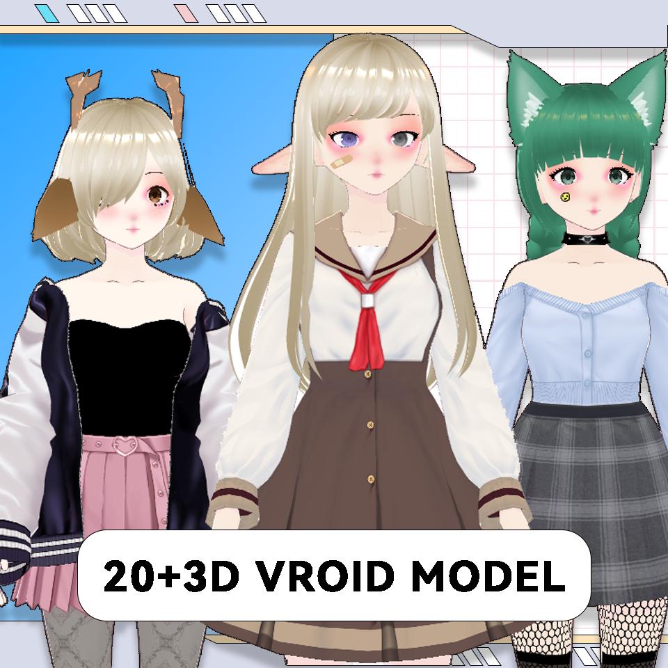 3D Vtuber Vroid Model | Convert 2D Into 3D Vtuber for Streaming | Ready ...