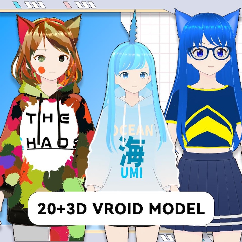 3D Vtuber Vroid Model | Convert 2D Into 3D Vtuber for Streaming | Ready ...