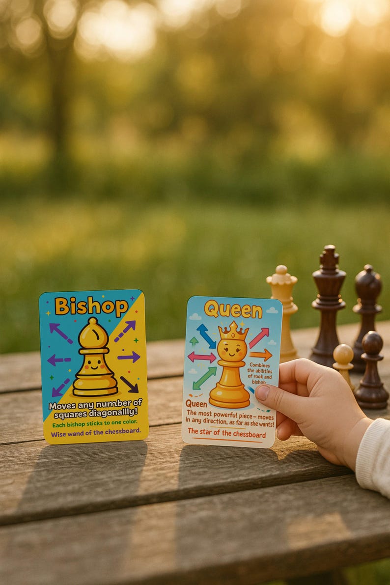 Montessori Chess Flashcards Printable | Educational Chess Cards for ...