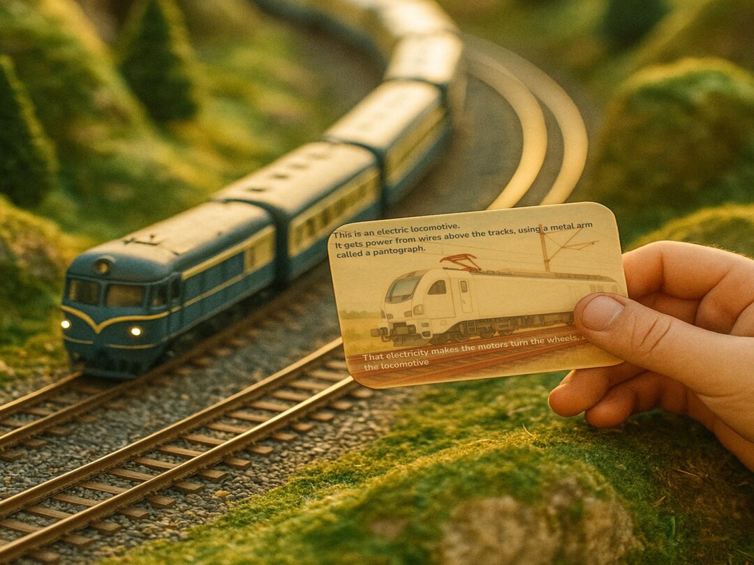 Montessori Train Flashcards – Printable STEM Transportation Cards for ...