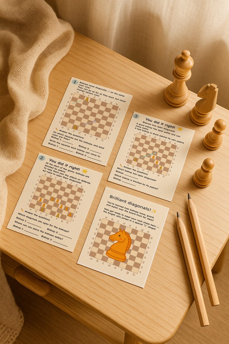 Montessori Chess Flashcards Printable | Educational Chess Cards for ...
