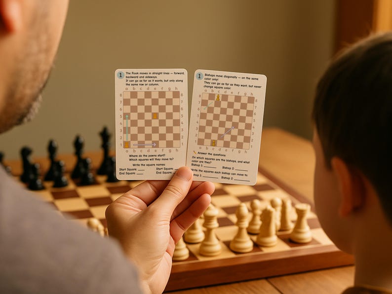 Montessori Chess Flashcards Printable | Educational Chess Cards for ...