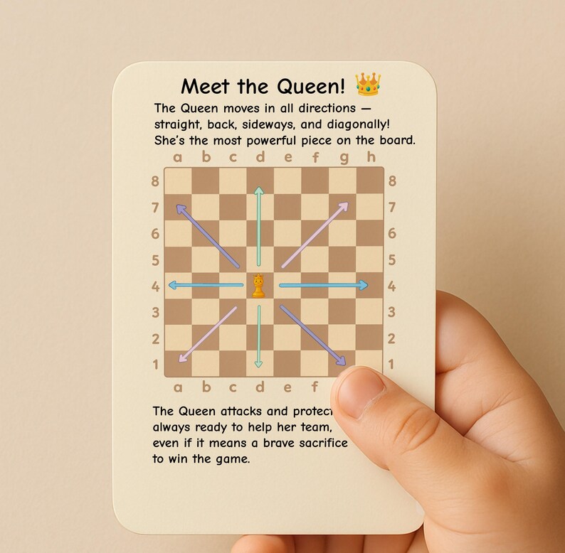 Montessori Chess Flashcards Printable | Educational Chess Cards for ...