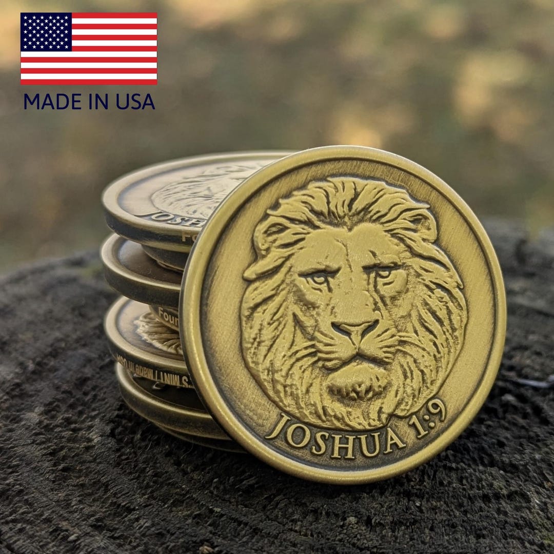 Be Strong and Courageous | Joshua 1:9 | Christian Coin | Medallion - Etsy