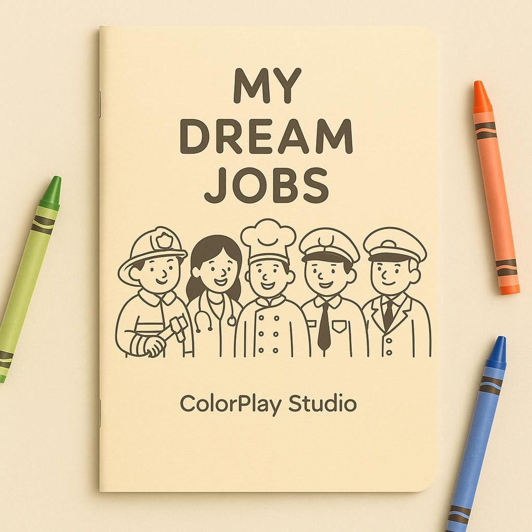 My Dream Jobs - Kids Occupation Coloring Book (20 Pages) | Instant ...