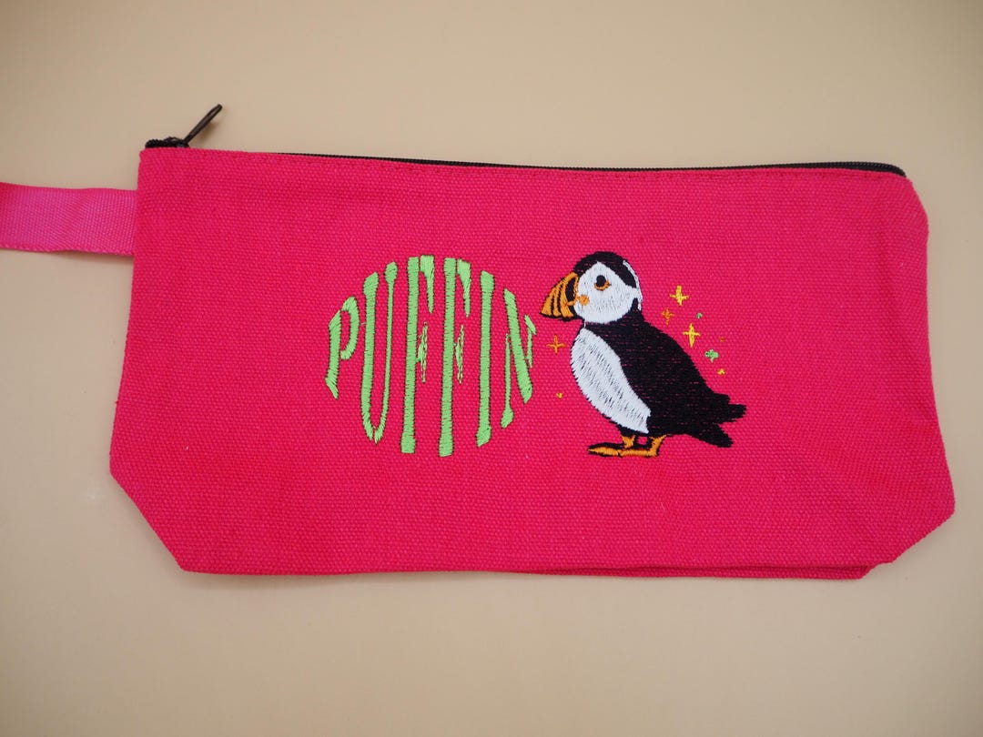 Pink Puffin Makeup Bag - Etsy
