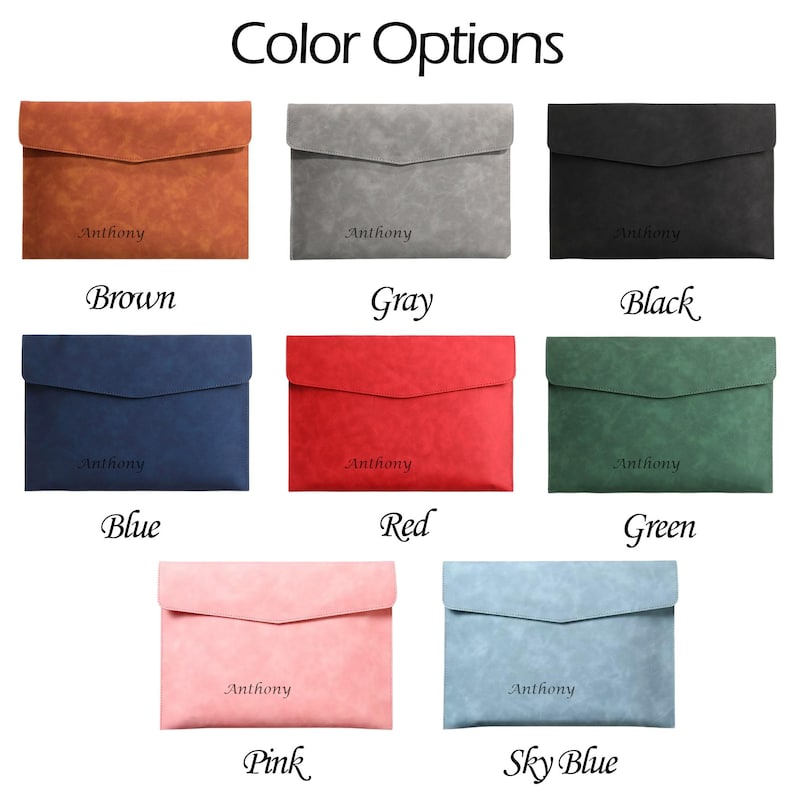 Personalized A4 Leather File Folder, Custom Leather Document Organizer ...