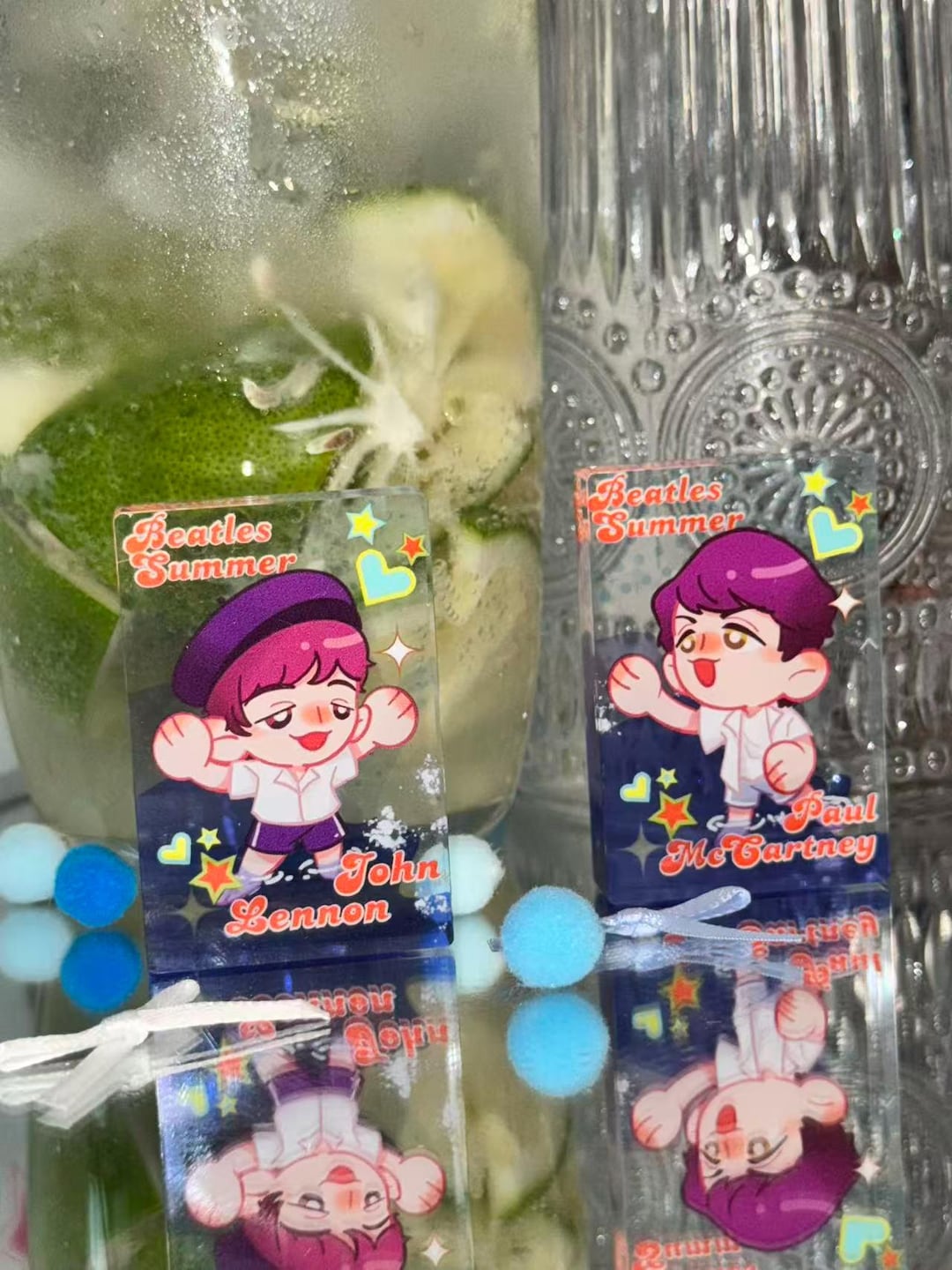 The Beatles Summer Series Acrylic Stand and Coaster With Ripple Design ...