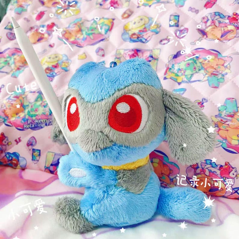 Pokemon Plush Lucario Keychain Mousepad Standee Badge Riolu Clip ...