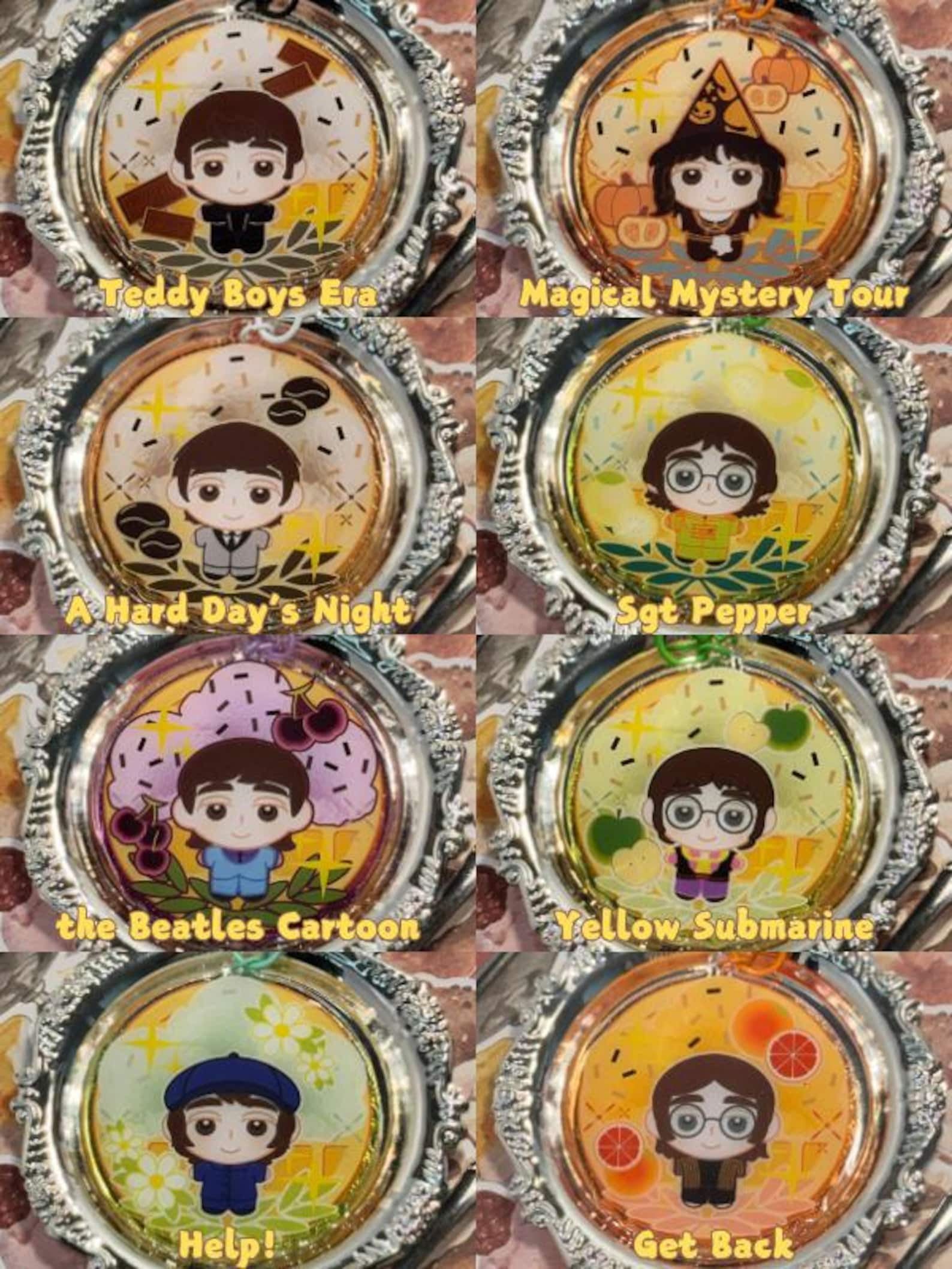 The Beatles Keychains Charms - Etsy