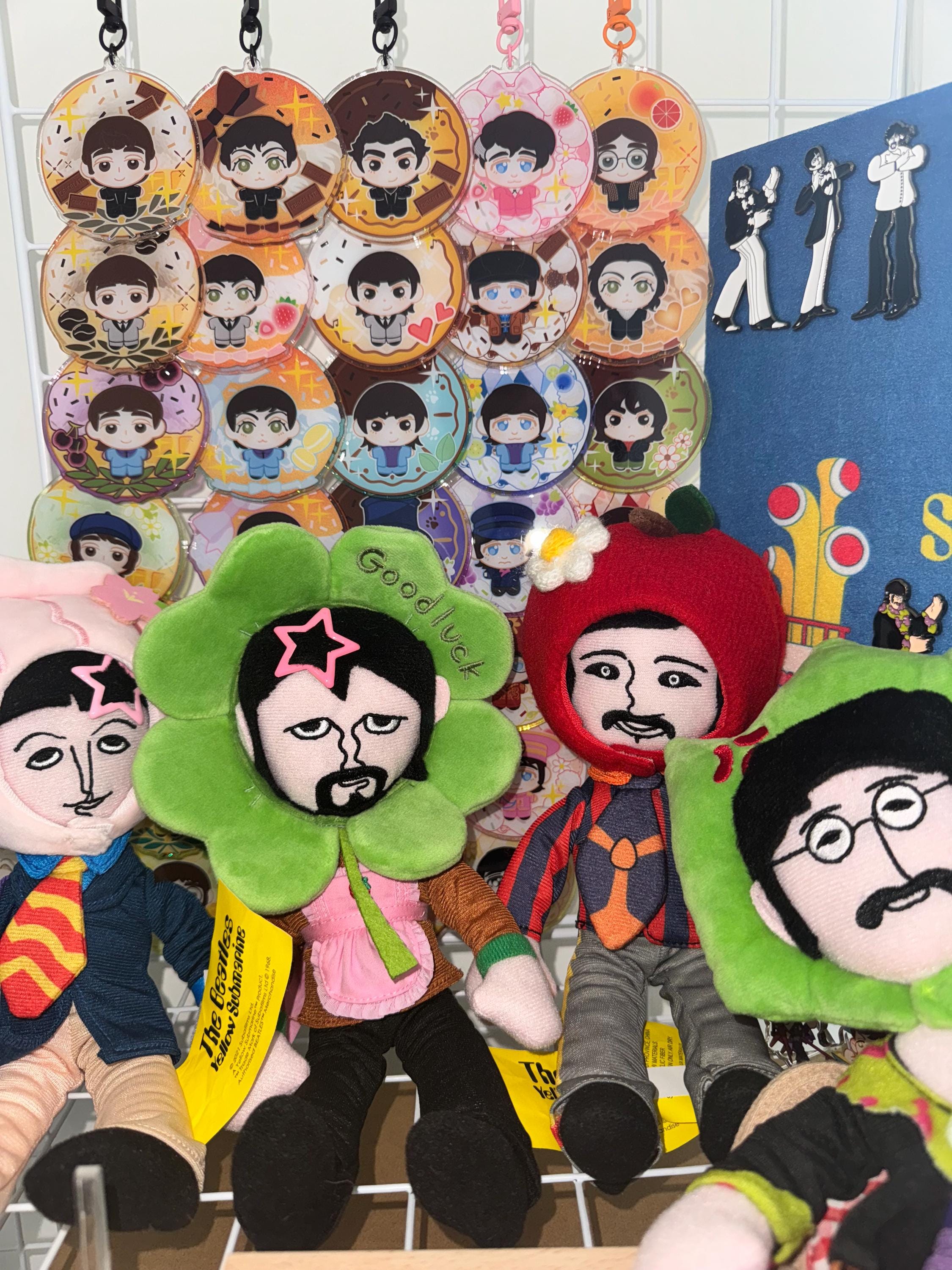 The Beatles Keychains Charms - Etsy