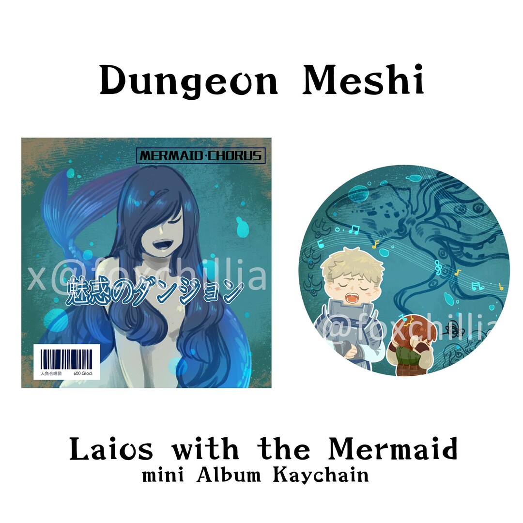Dungeon Meshi Winged Laios Keychain Mini Album Singing With the Mermaid ...