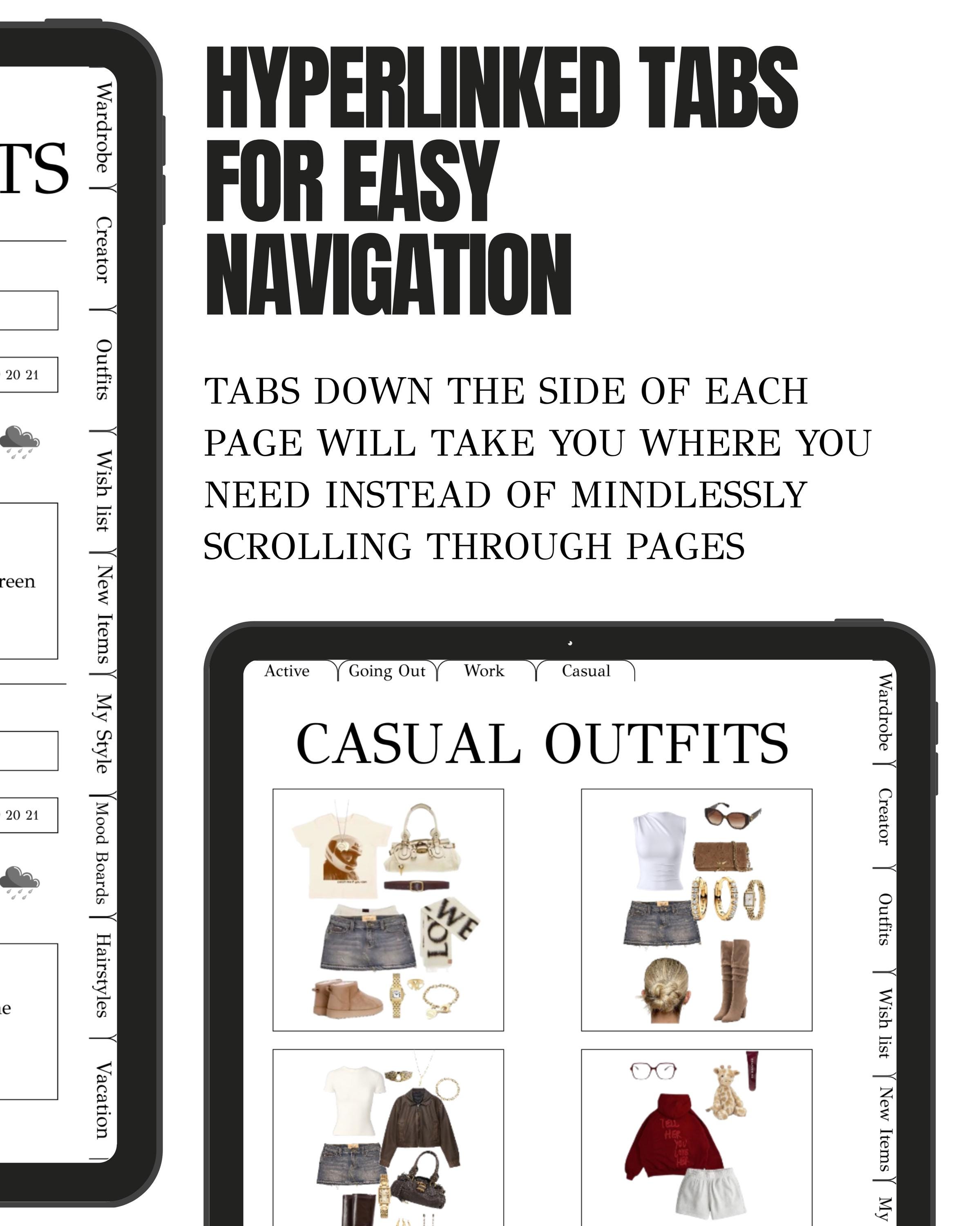 Digital Wardrobe Planner PDF | Outfit Planner for iPad & Goodnotes ...