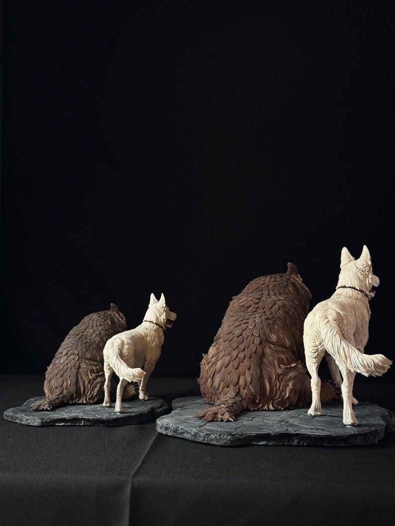 Baldur's Gate 3 Scratch & Owlbear Cub Camp Pets Diorama | Hand-painted ...