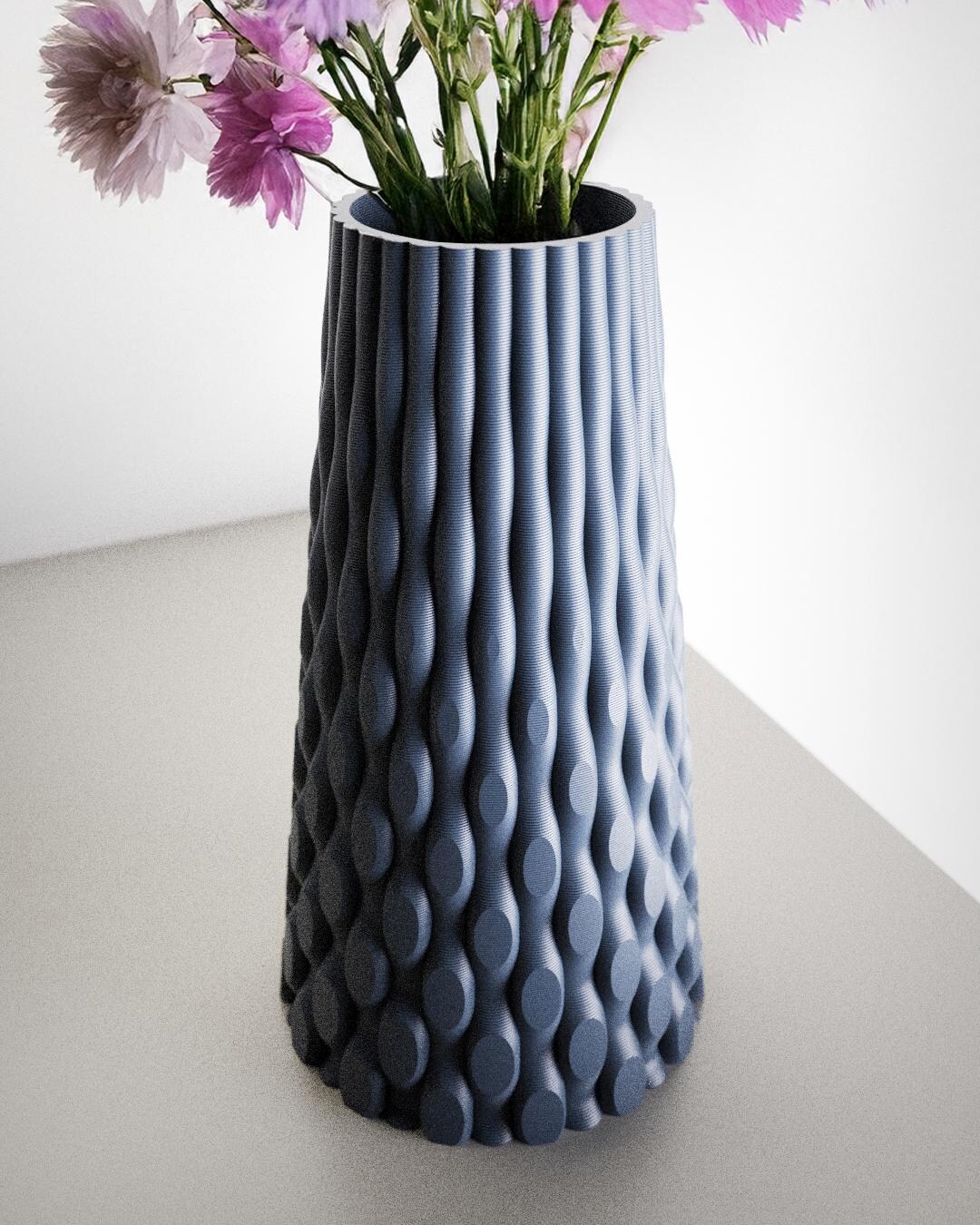 Wavy Vase STL File, Parametric 3D Printable Vase, Digital Download for ...
