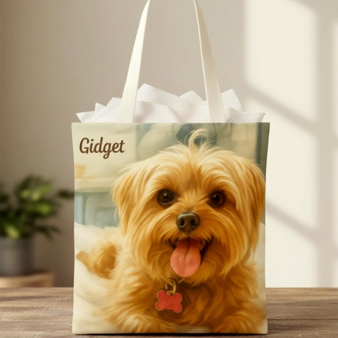 Personalized Pet Photo Tote Bag-custom Dog Tote, 13