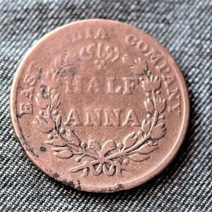 1835 Half Anna Copper Coin-east India Company-free Shipping - Etsy