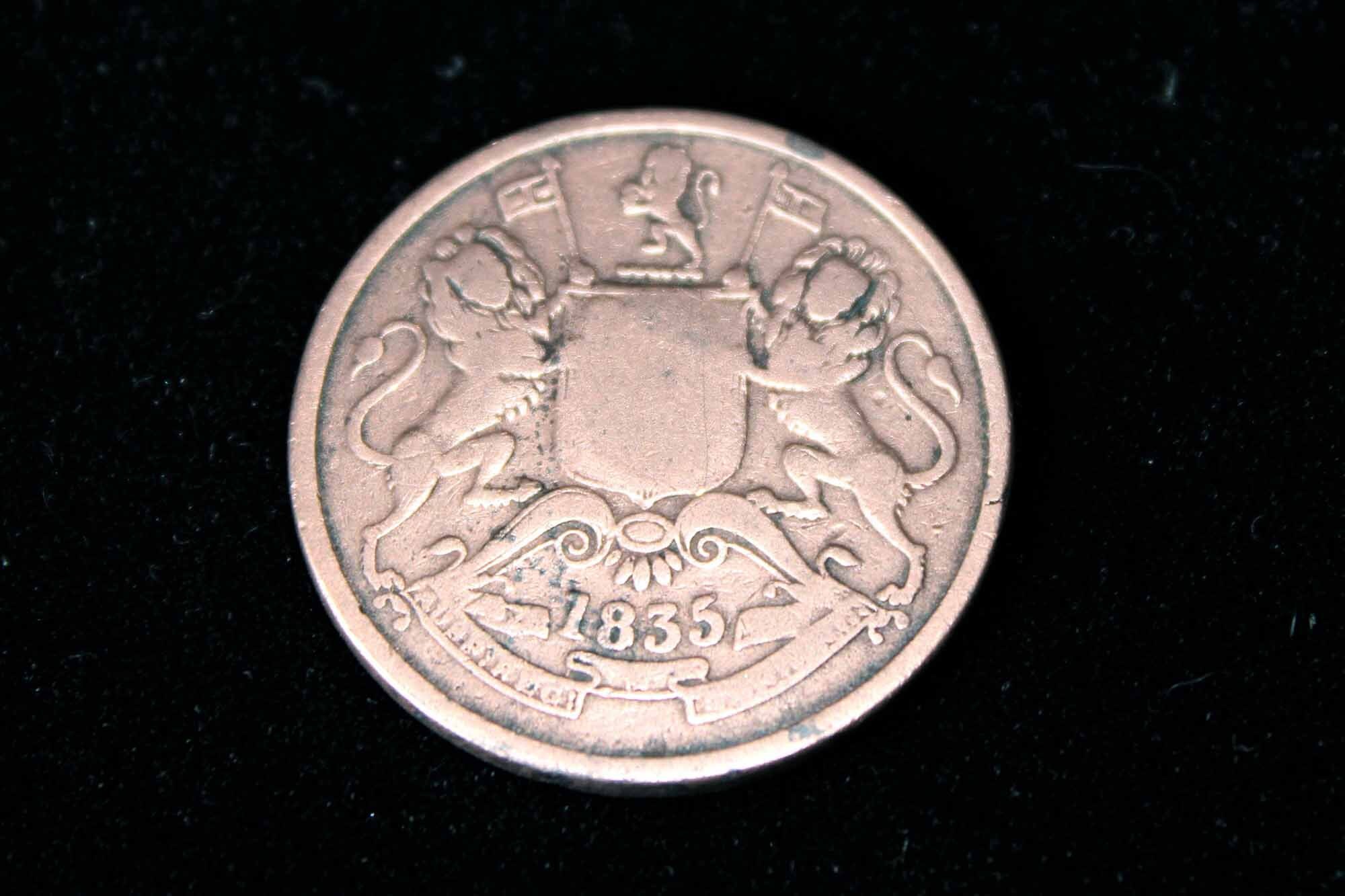 1835 Half Anna Copper Coin-east India Company-free Shipping - Etsy