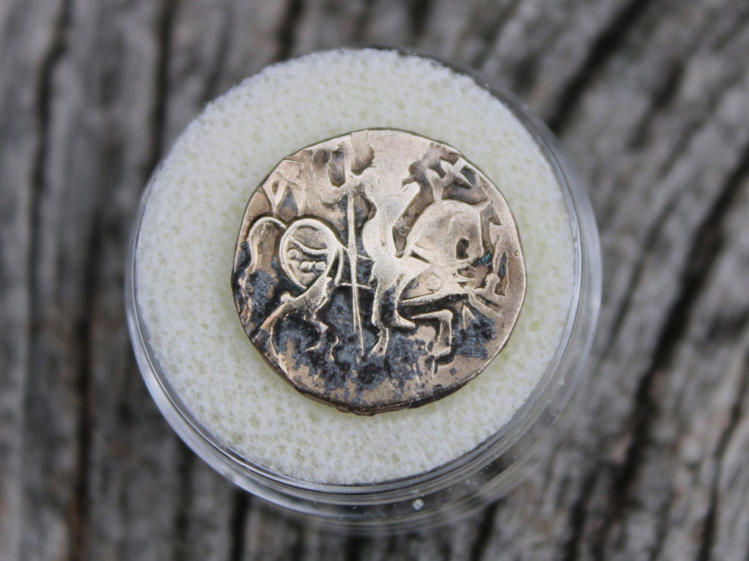 Ancient Silver Coin: Bull and Horseman Jital From Kabul of Shahi ...