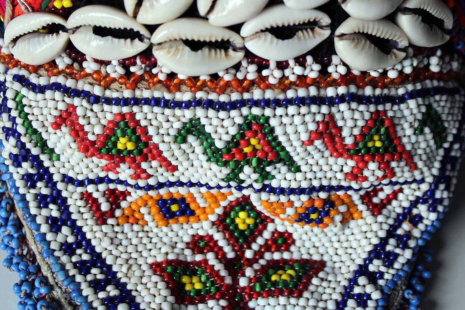 Vintage Tribal Kuchi Cap/hat With Shell, Bead Work, Hand Embroidery ...